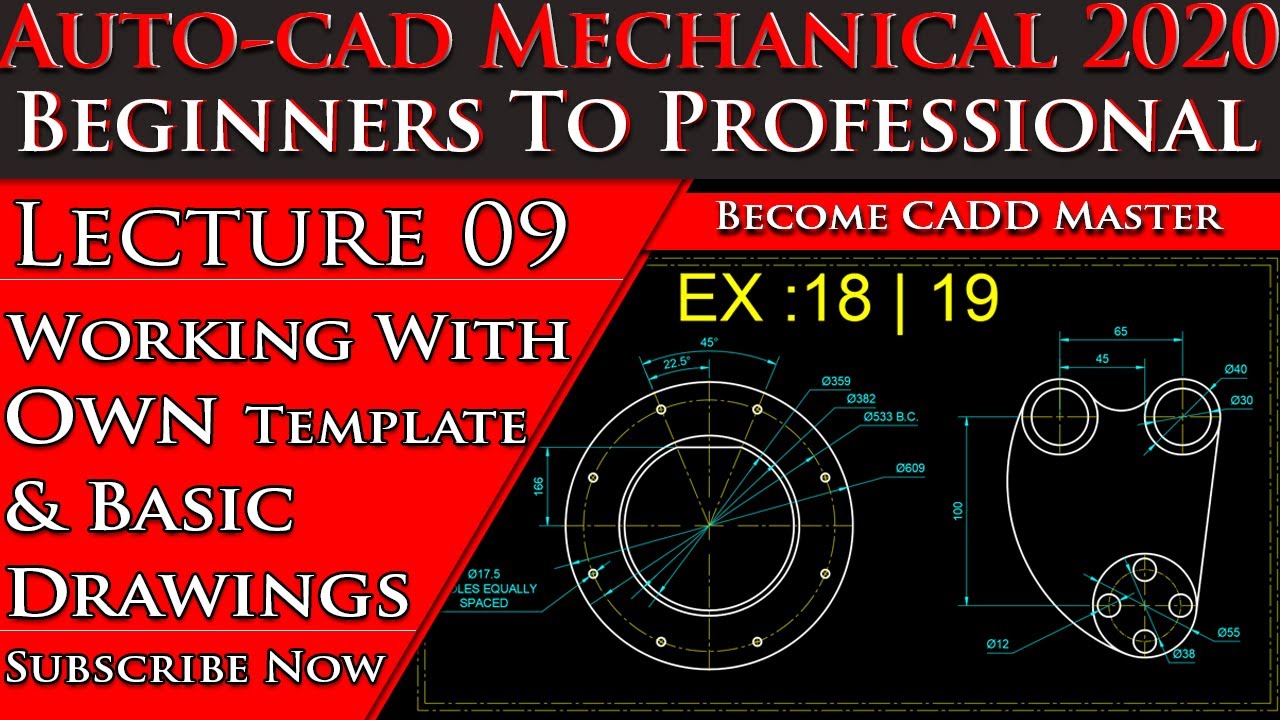AutoCAD Mechanical Tutorial For Beginner | AutoCAD Tutorial for ...
