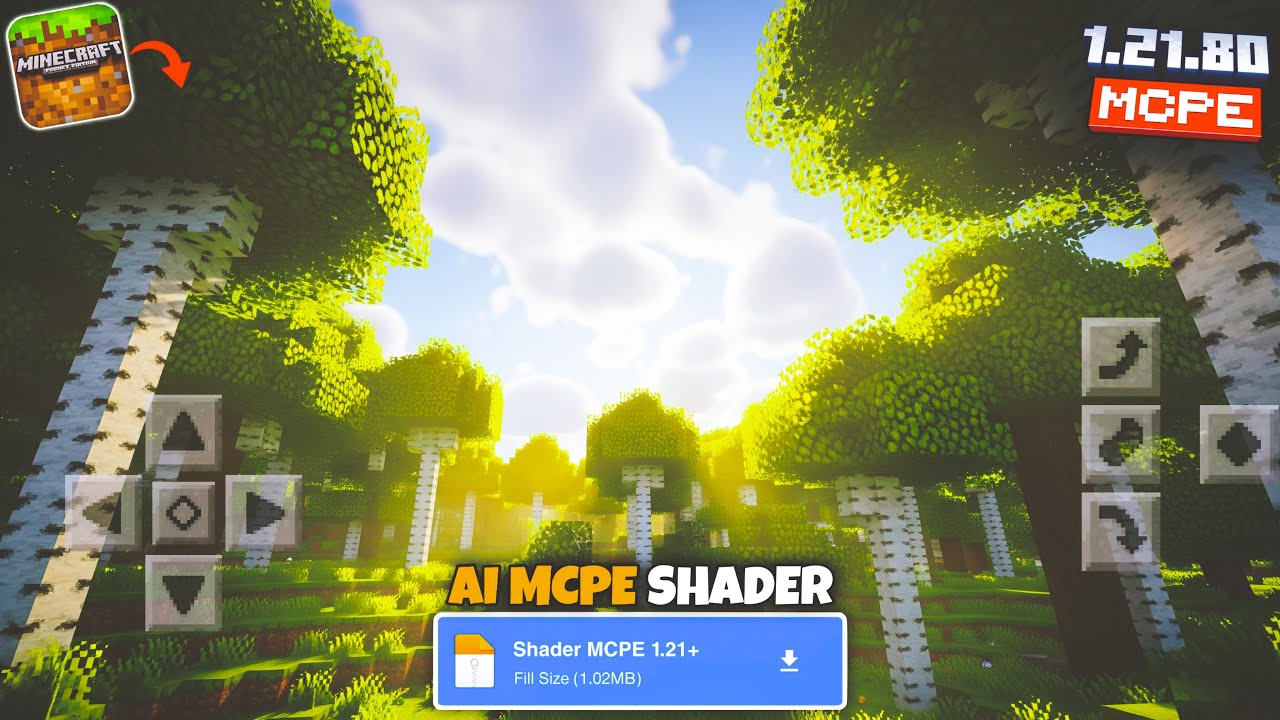 Minecraft Android Shader For 1.21.80 / 1.21+ | Newb X AI Shader For ...