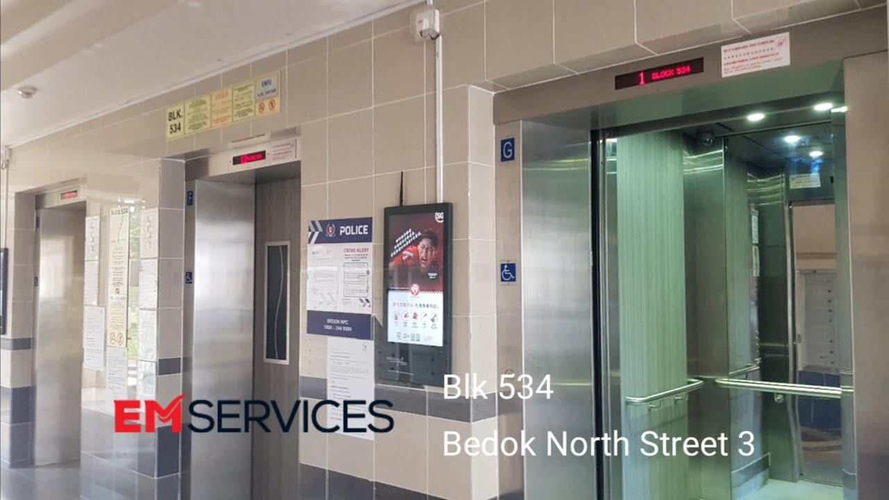 EM lifts at Blk 534 Bedok North Street 3 - YouTube