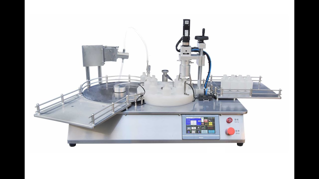 manual vail liquid filling machine - YouTube