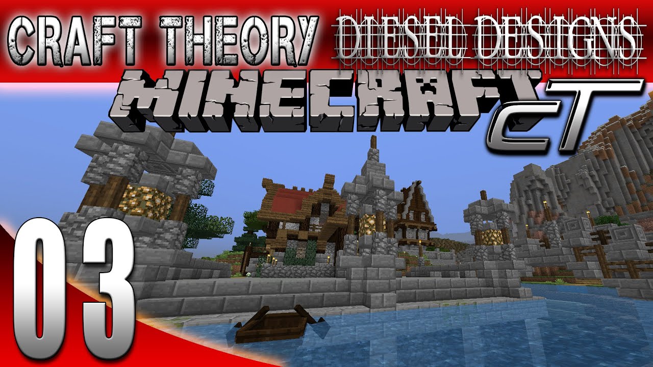 Minecraft 1.9 :EP03: Dock, Bridge, & Retaining Wall! (LP Craft Theory ...