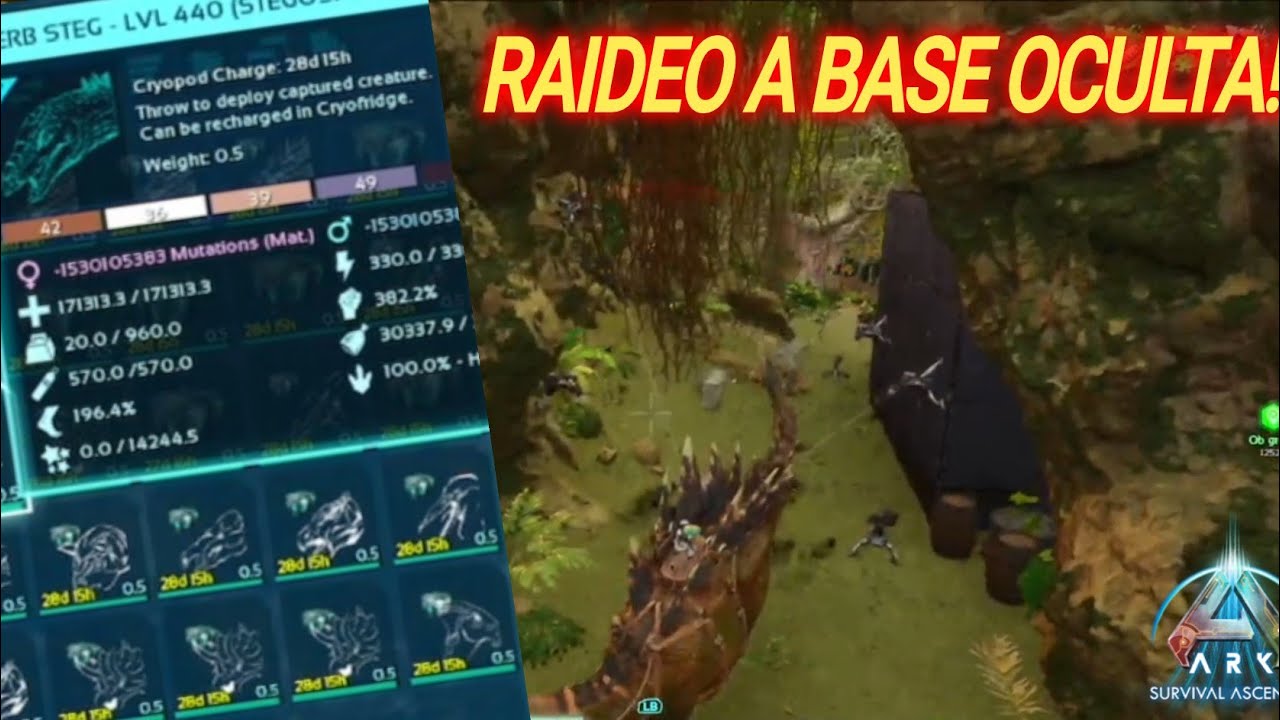 RAIDEO BASE OCULTA CON BUEN LOOT - ARK SURVIVAL ASCENDED [SMALL TRIBES ...