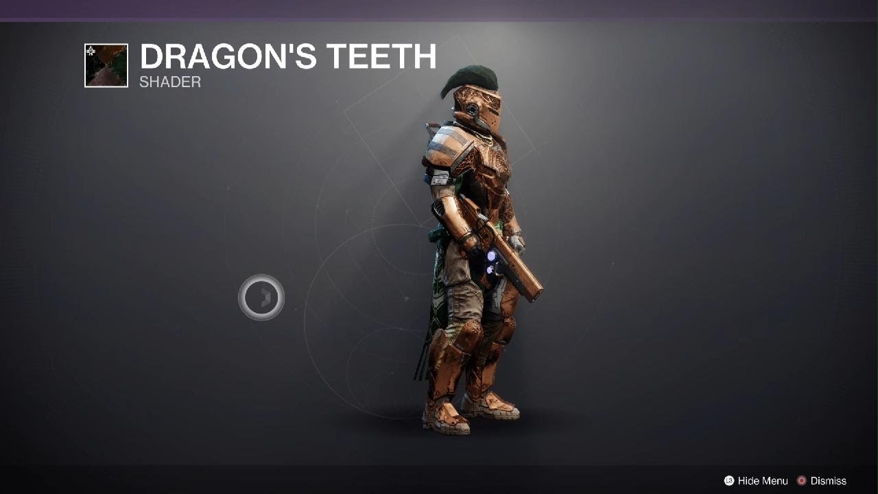 Destiny 2 sotw Iron Banner Shader - Dragon's Teeth - YouTube