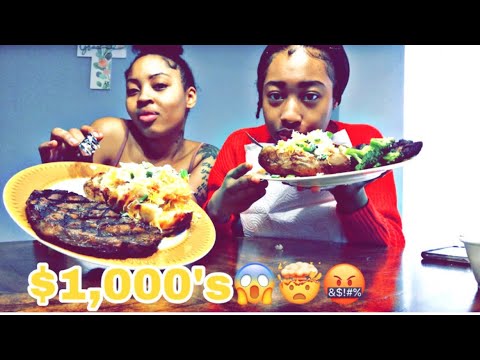 “I CANT STOP BURPING” PRANK ON NELLY| TRYING $1000 STEAKS (MUKBANG ...