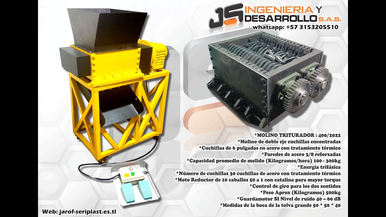 MOLINO TRITURADOR CAUCHO - YouTube