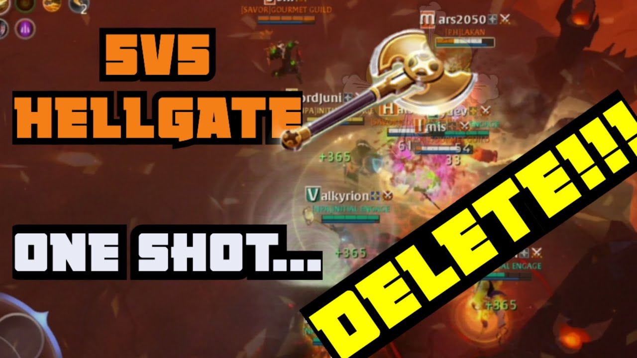 Realmbreaker One Shot Delete | Albion Online Mobile | 5V5 Hellgate - YouTube