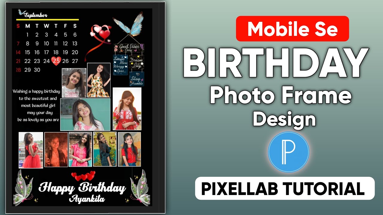 Birthday frame photo editing | birthday photo frame design | customised ...