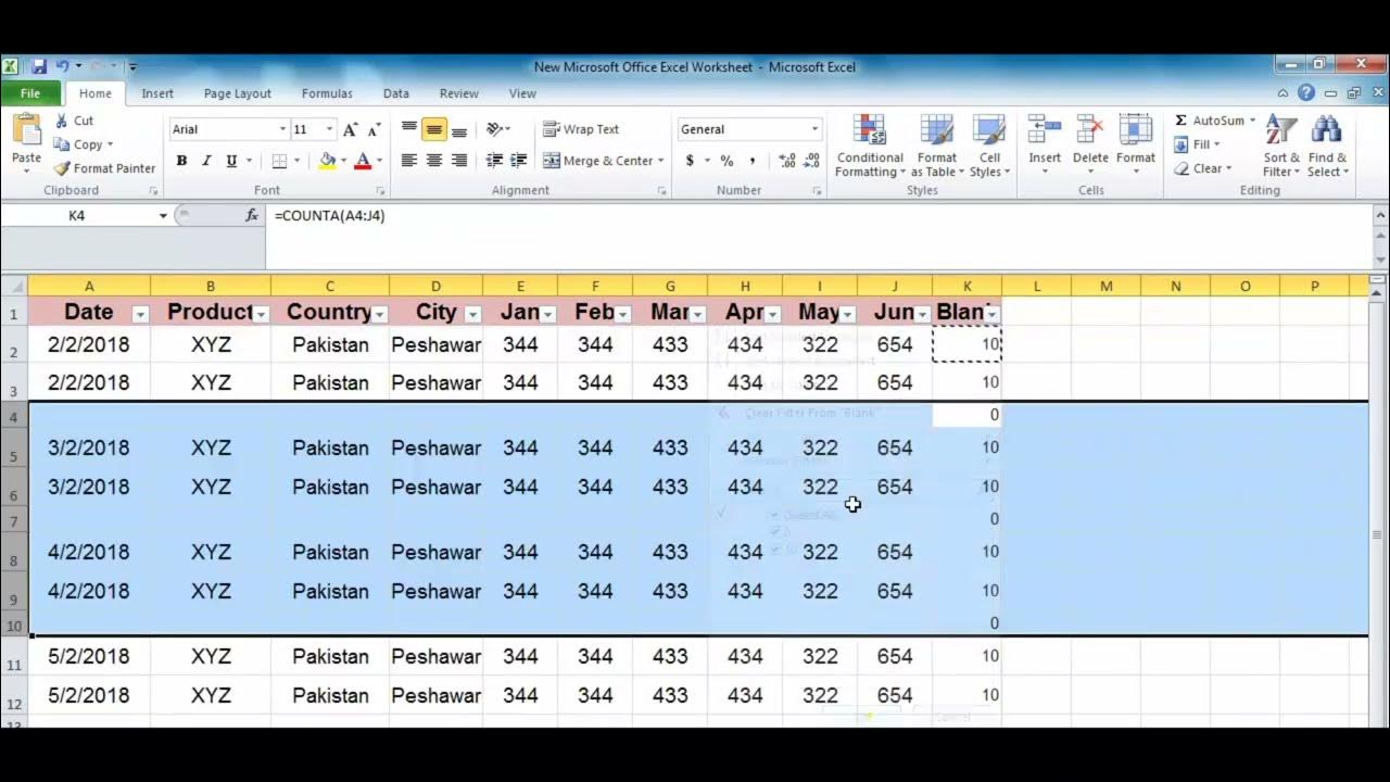 Deleting blank rows in MS Excel | Excel tricks - YouTube