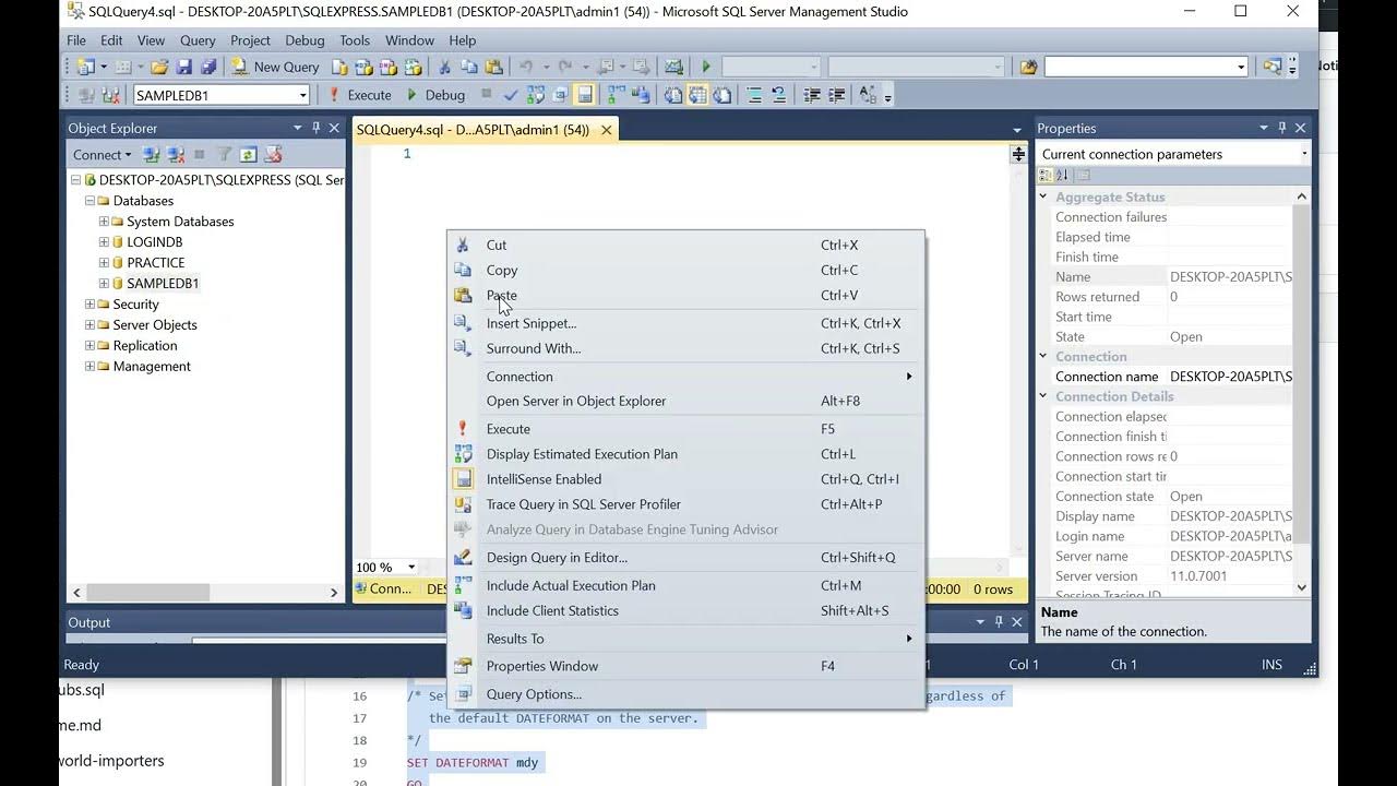LEARN SQL 2 GET SAMPLE DATABASE NORTHWIND - YouTube