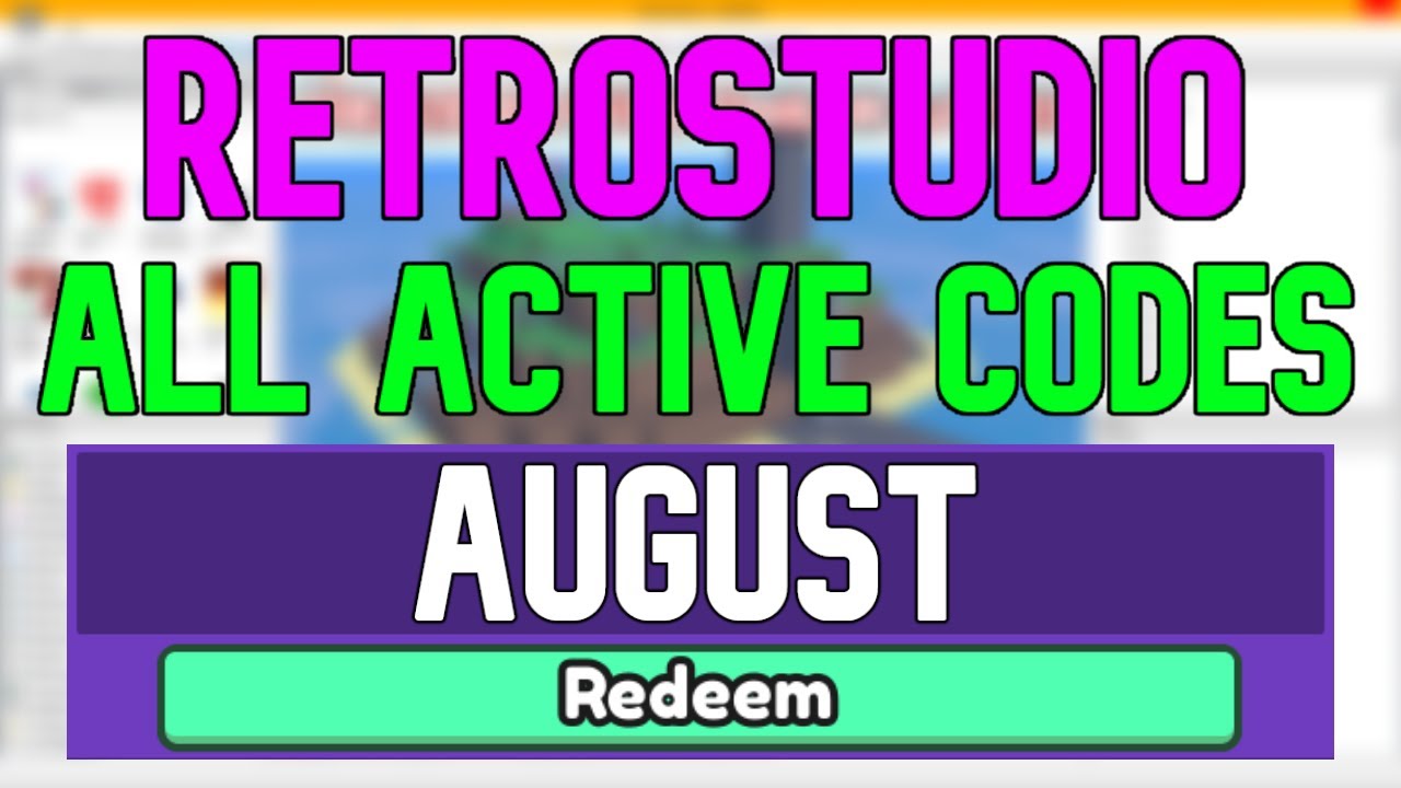 All New August 2022 Codes for ️RetroStudio ROBLOX WORKING RetroStudio Codes - YouTube