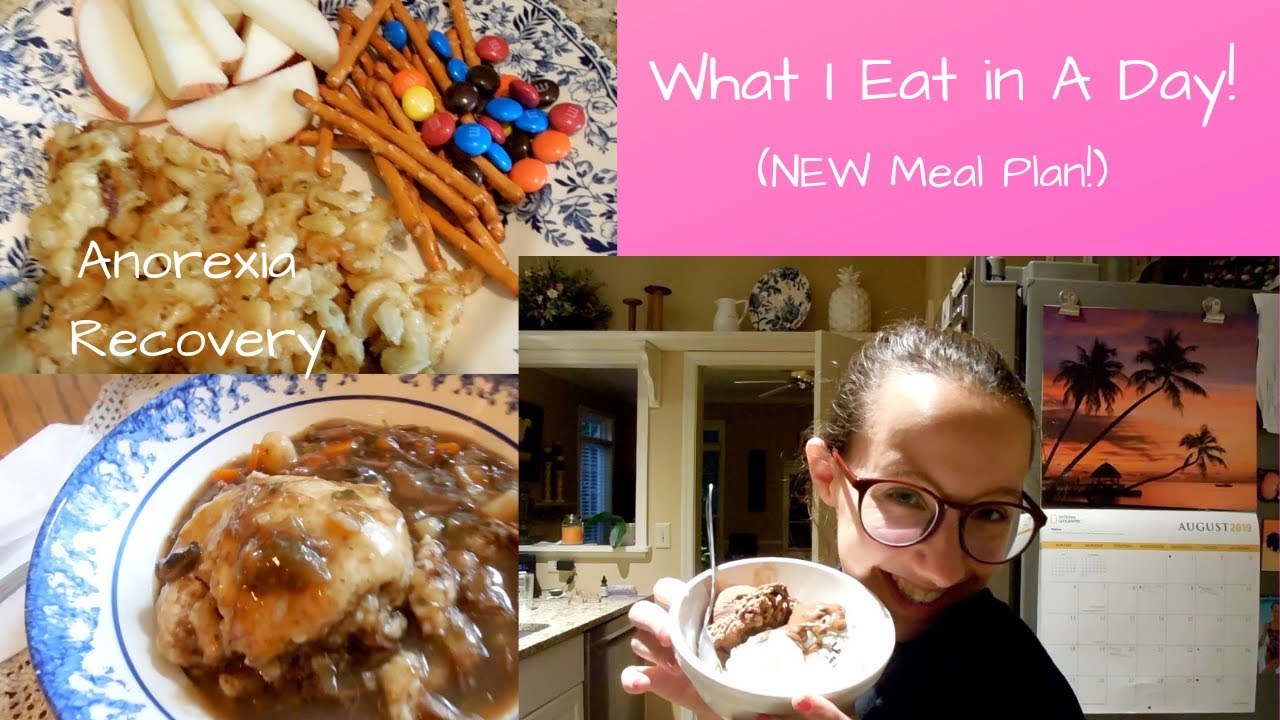 What I Eat In A Day(NEW Meal Plan)|Anorexia Recovery!! - YouTube