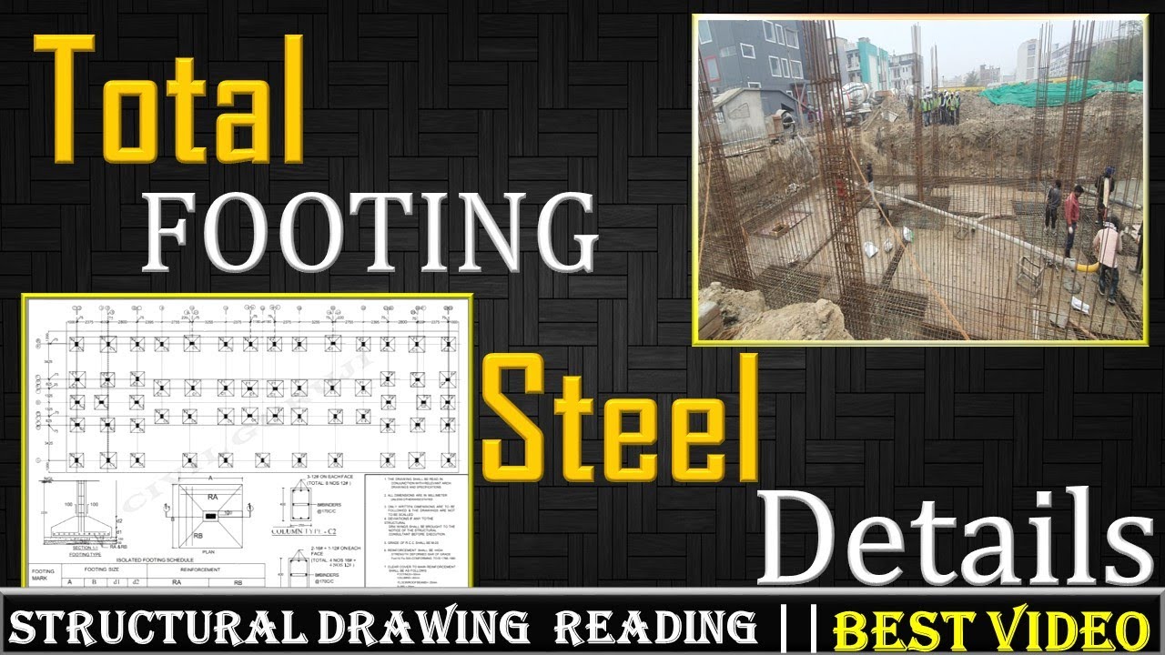How To Read Structural Drawing of Footing |Concept of Footing for ...