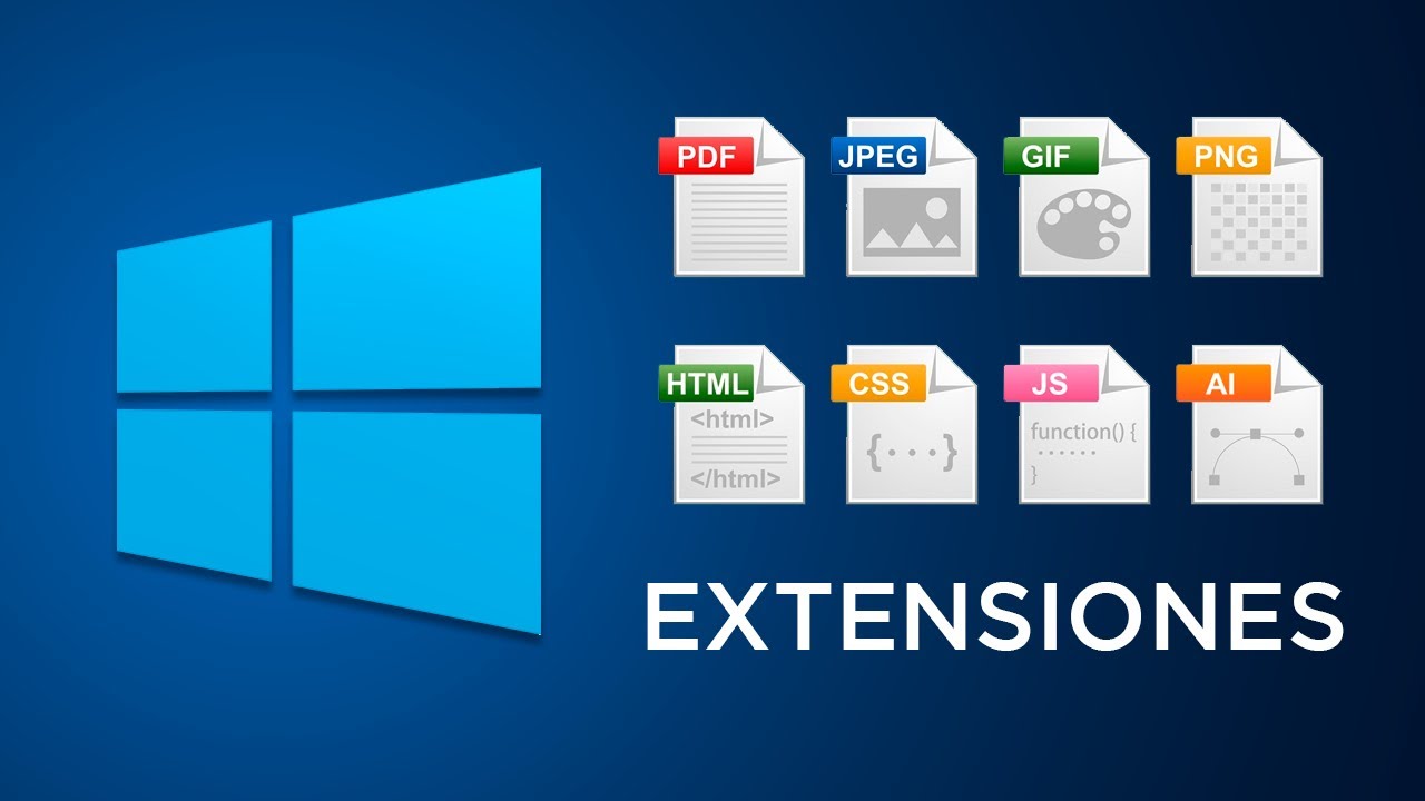 Cómo ver las Extensiones de archivos en Windows - YouTube