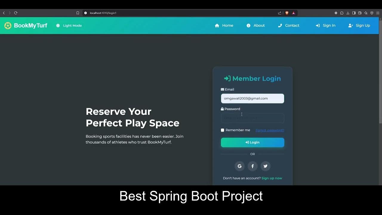 Turf Booking System in Spring Boot | Spring Boot project Ideas 2025 | New Project in Spring Boot ...
