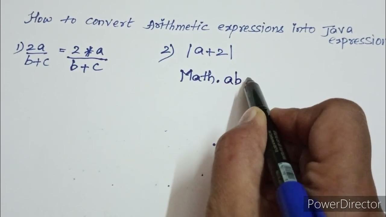 Arithmetic expression to Java expression conversion - ICSE class 10th ...