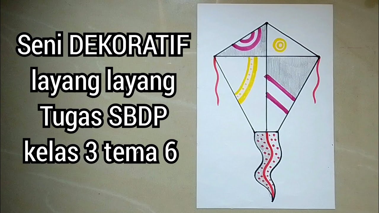cara menggambar layang layang • membuat gambar dekoratif layang layang ...