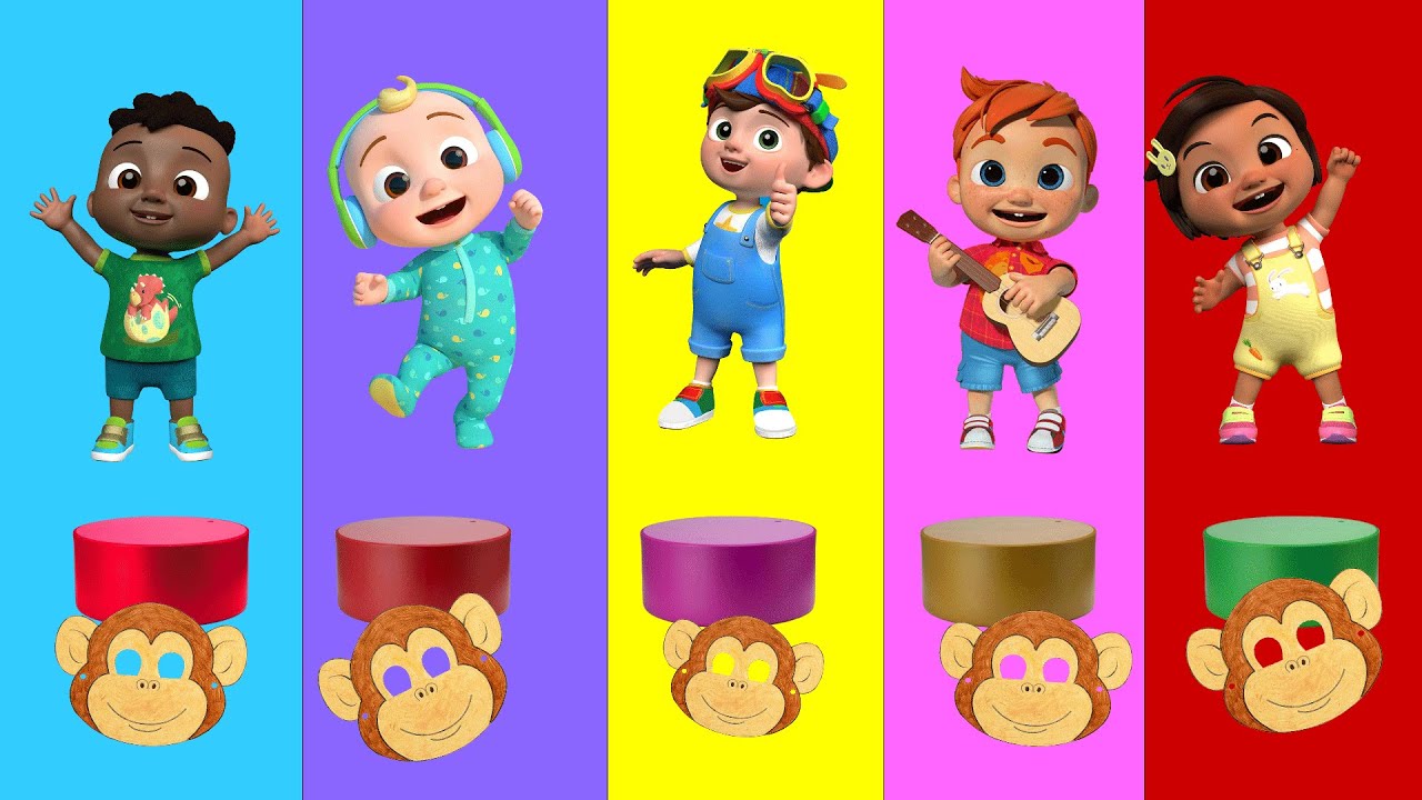 🐵5 little monkeys🐒 | Five little monkeys jumping on the bed | Coco Song | Nursery Rhymes| Kids ...