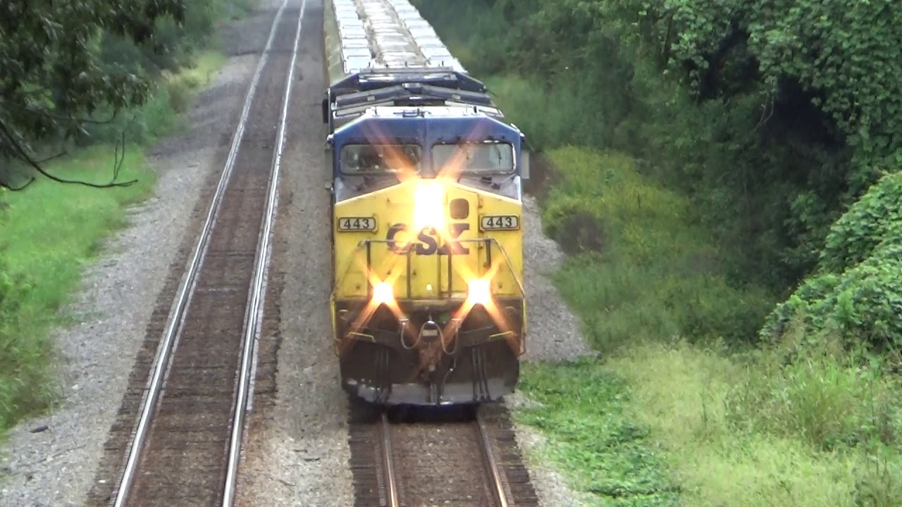 CSX AC44CW 443 & CM44AC 7005 Lead V304-22 on 8/22/20 - YouTube