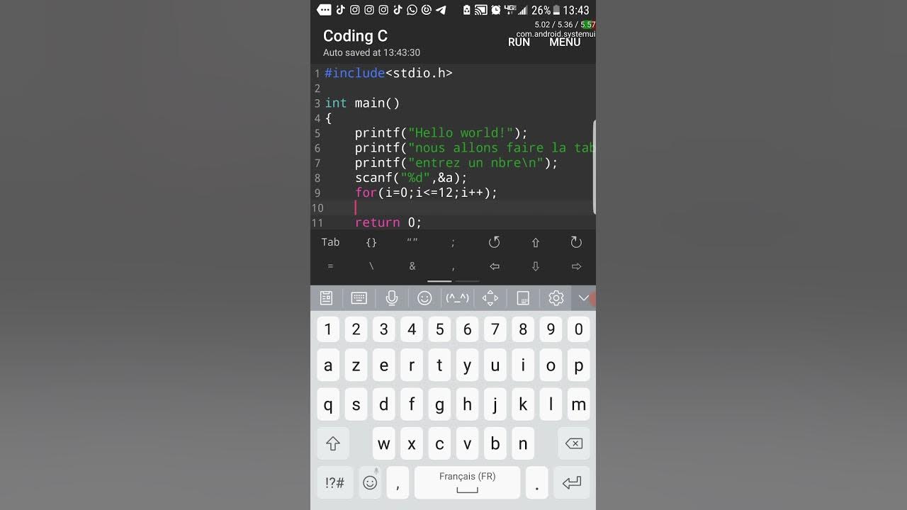 Programmation en C(table de multiplication de N nombre)@DjionyHack-yx6lz - YouTube