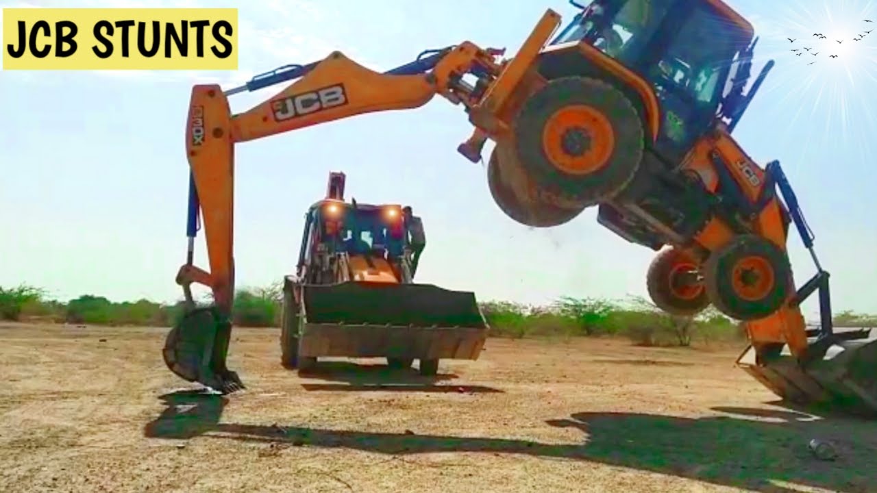राजस्थानी जेसीबी डाईवर के कारनामे _ Jcb stunts video ! JCB VS JCB ! jcb ...
