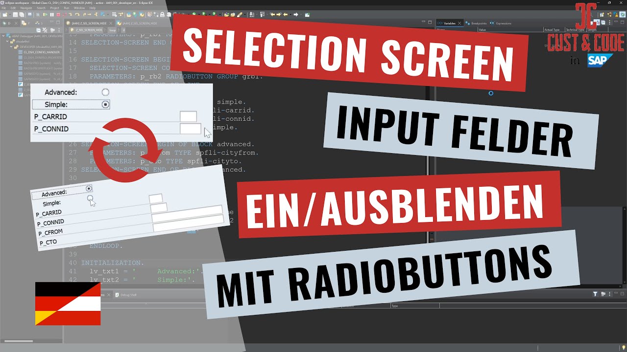 Selection Screen - Input Felder mit Radiobuttons ein- und ausblenden ...
