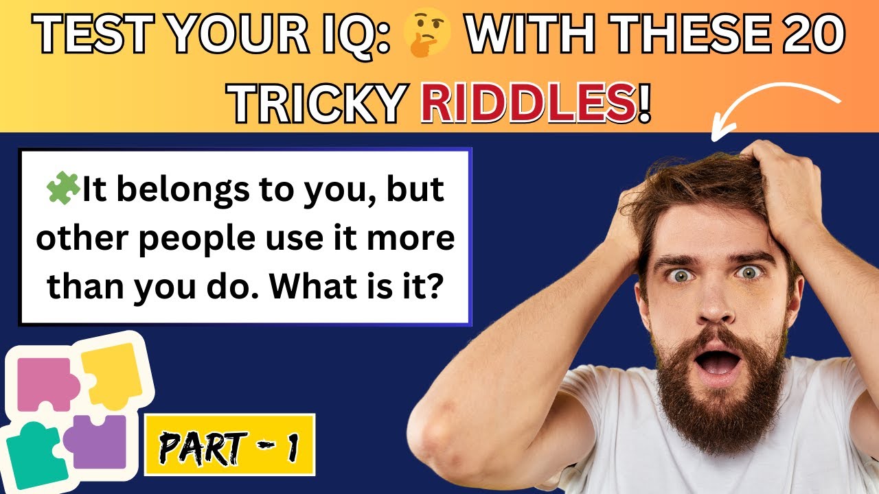 Riddles Part 1 | Can You Solve 20 Mind-Bending Riddles in 20 Seconds? 🤔 ...