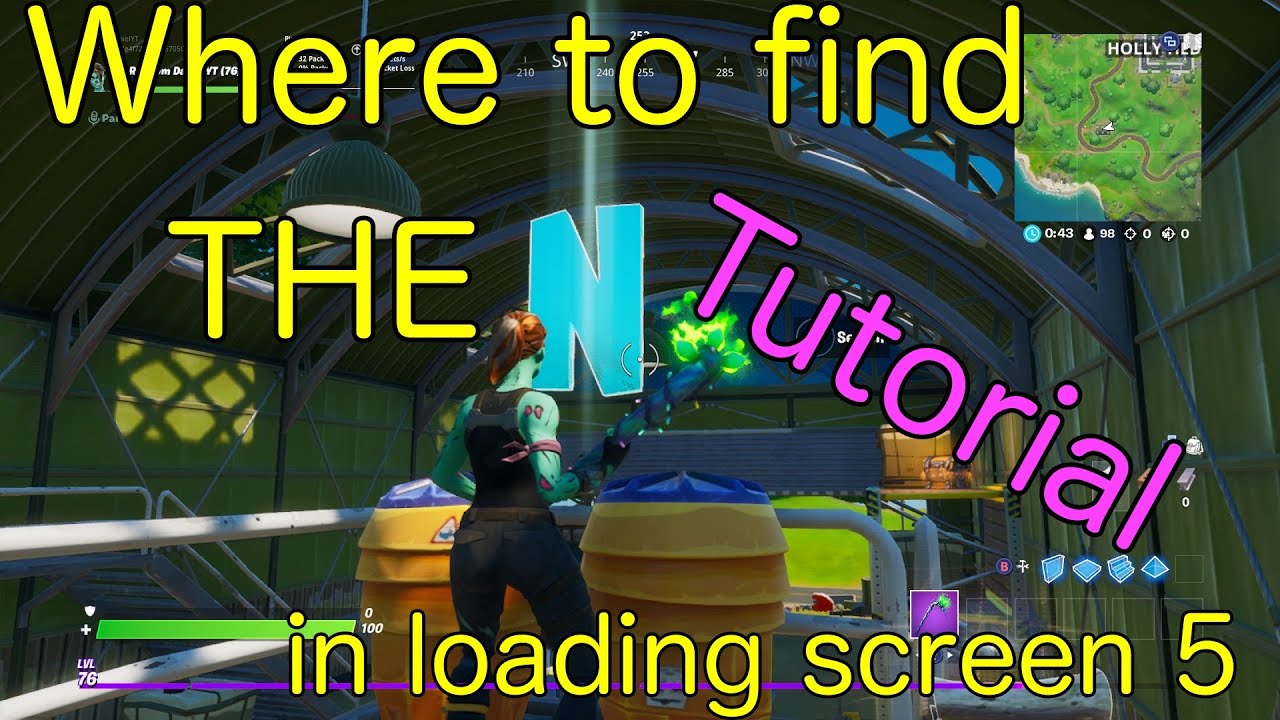 Where to find the N in Fortnite week #5 - YouTube