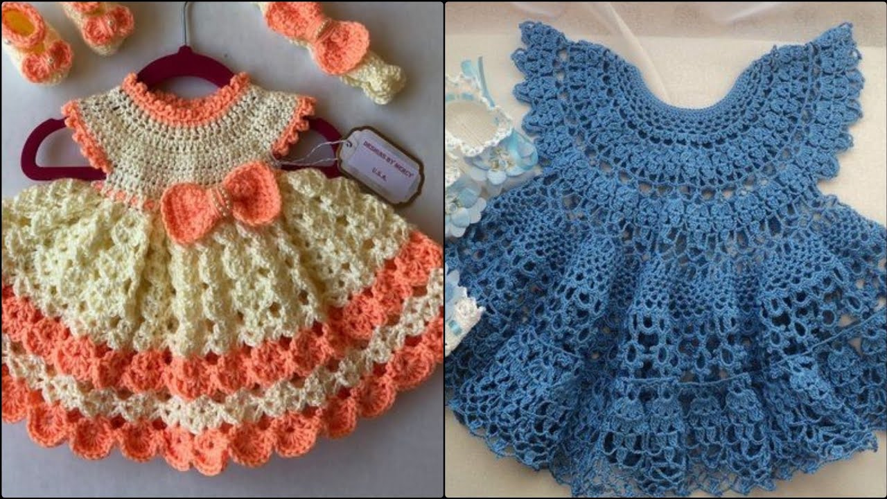 handmade baby frock designs#2024-new ideas of crochet baby girl frock# ...
