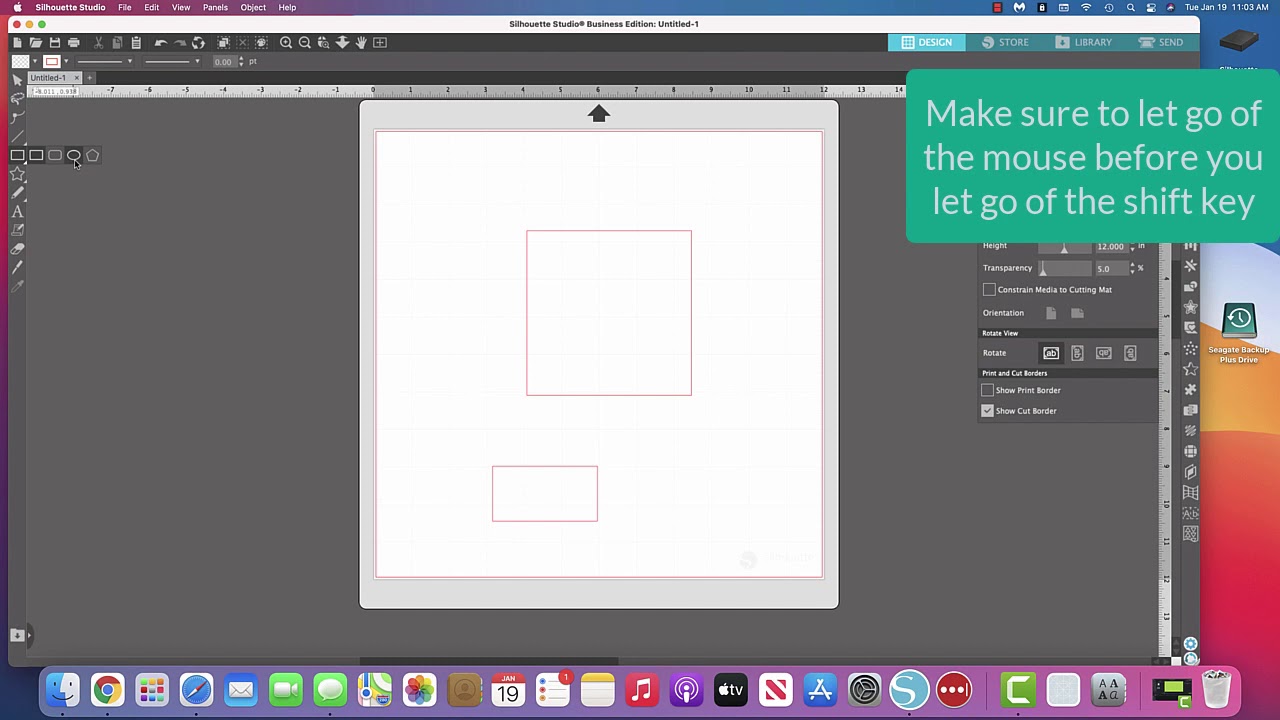 Silhouette Studio Cameo - How to make shapes with equal dimensions ...