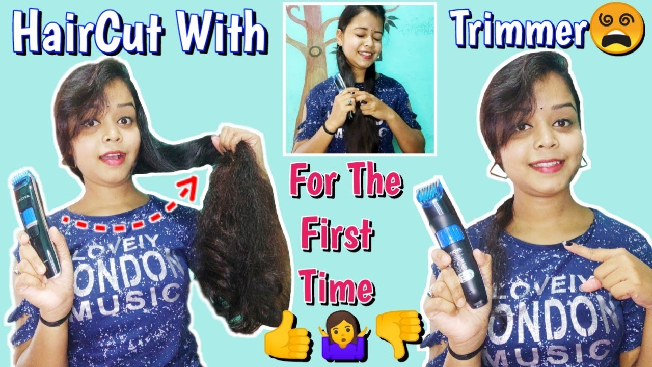 How To Cut Your Own Hair With *TRIMMER* 😳 // Lockdown Haircut // Hair ...
