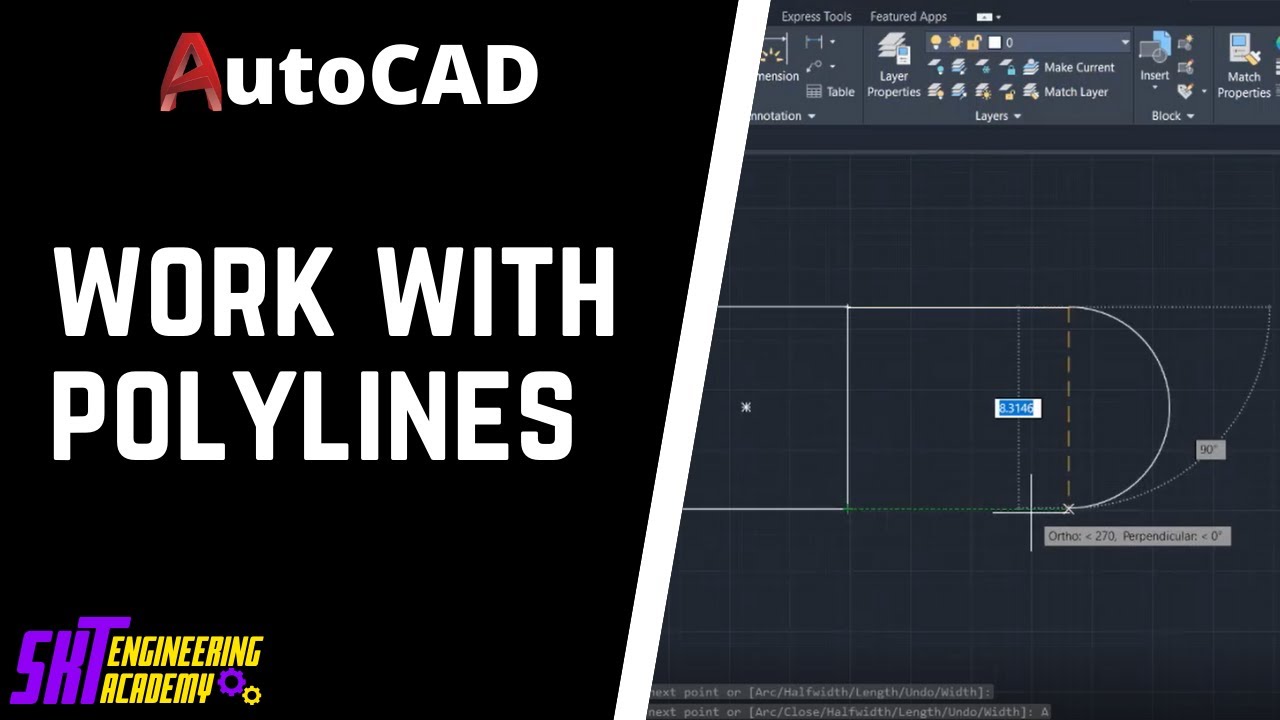 Polylines in AutoCAD | Lecture 4 | AutoCAD Complete Course | Mechanical ...