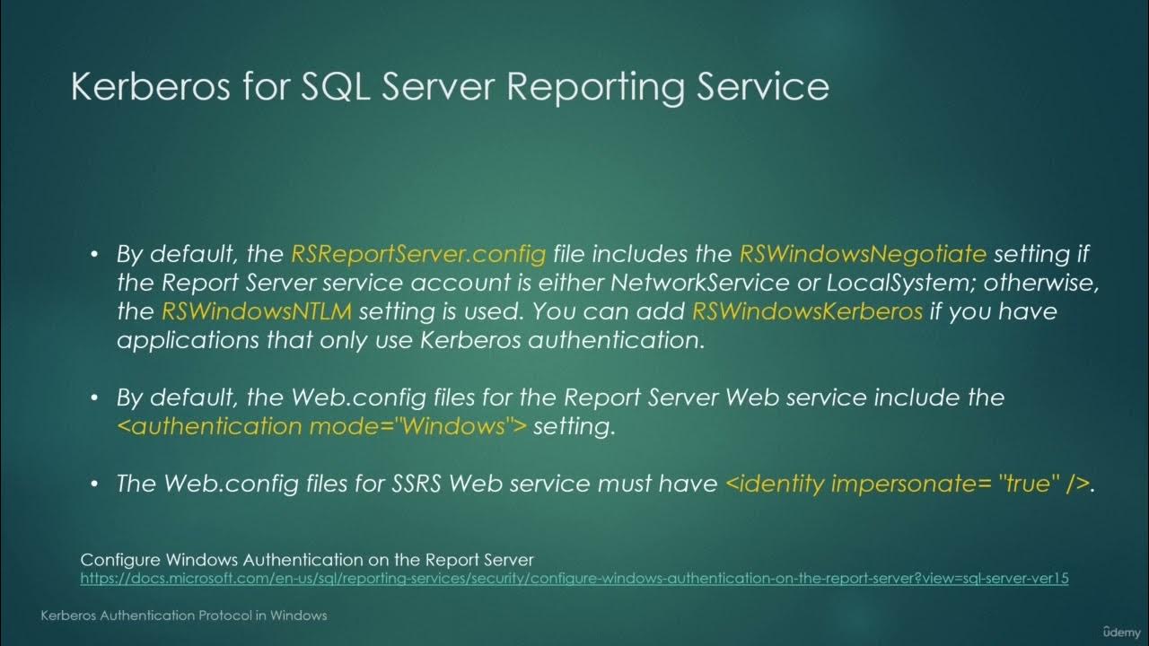 (21) Configure Kerberos for SharePoint, SQL and network file servers - YouTube