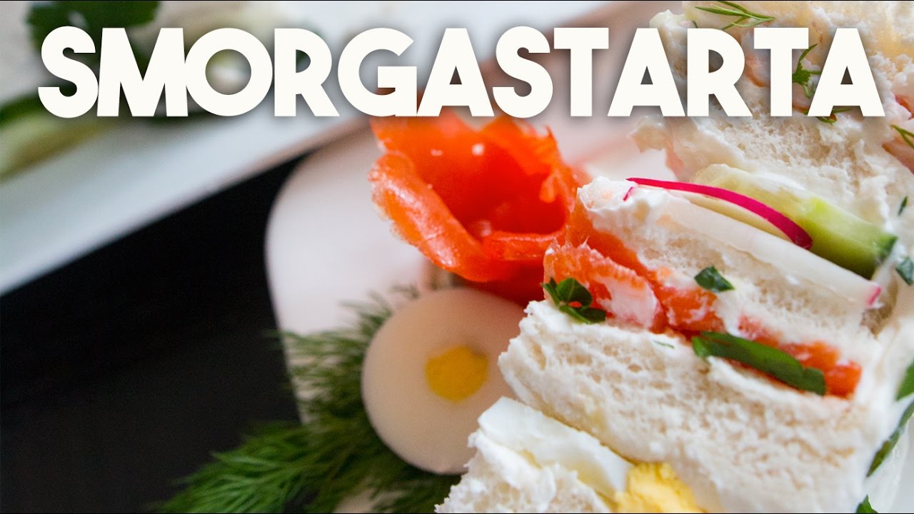 SWEDISH SANDWICH Cake - Smorgastarta - Smoked SALMON, SHRIMP & Eggs ...
