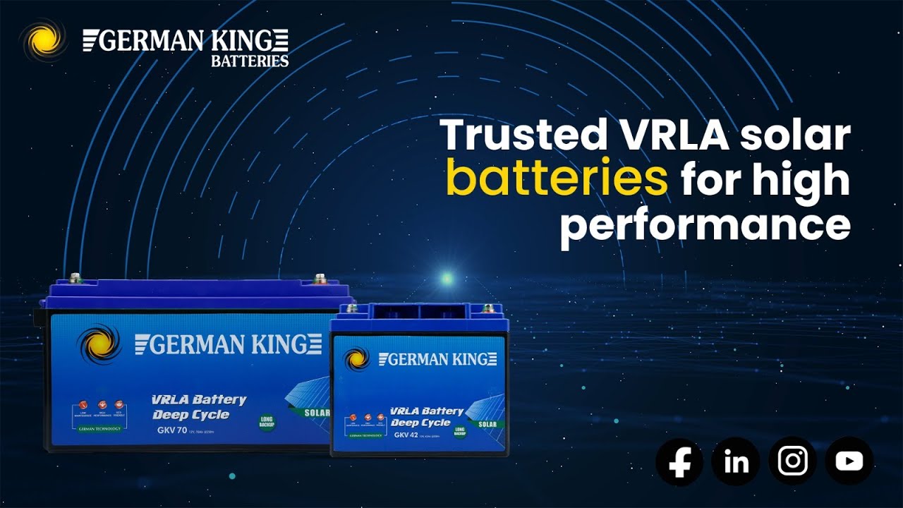 German King solar batteries | Best solar VRLA battery for home - YouTube
