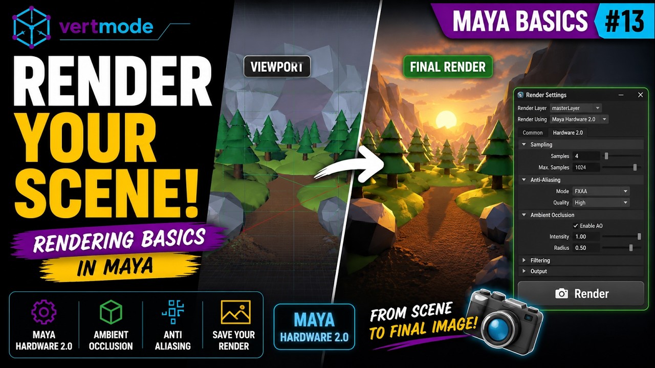 Rendering in Maya: Hardware 2.0, Anti-Aliasing & Screen Space AO ...