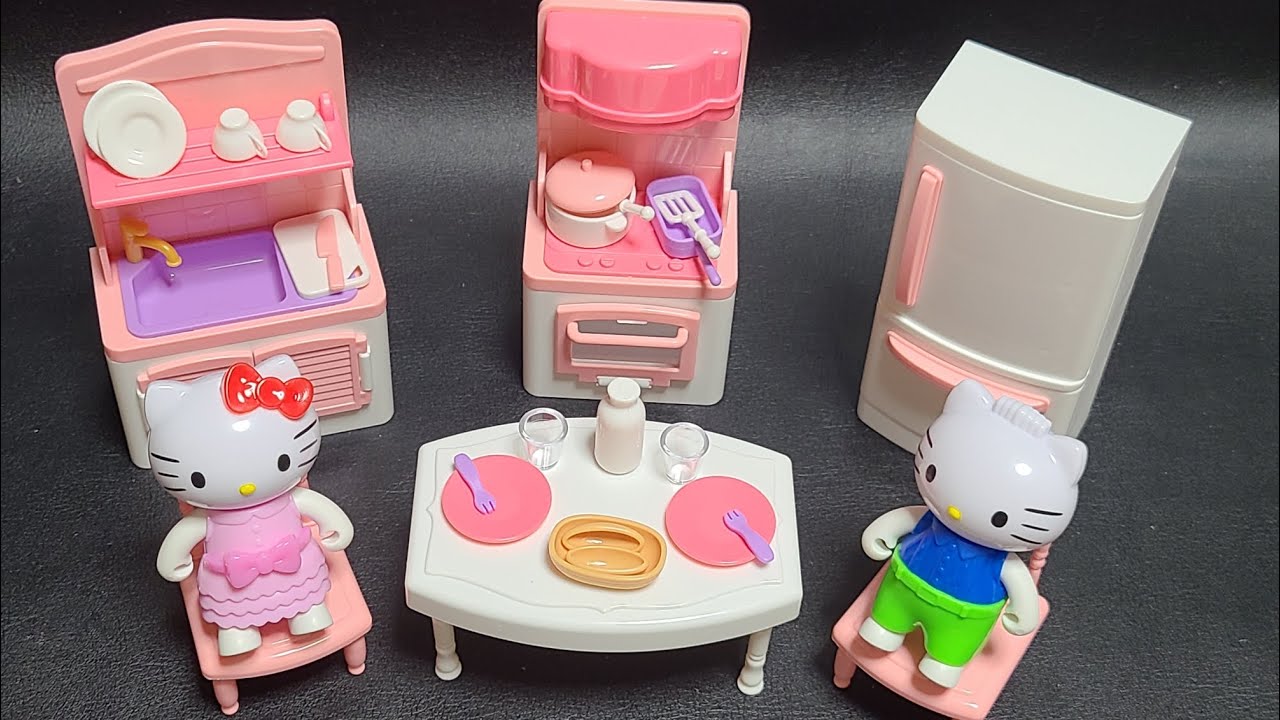 6 Minutes Satisfying with Sanrio Hello Kitty Kitchen Set Dining Set ...