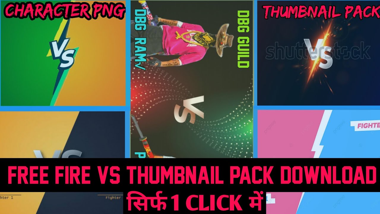 All Free Fire Vs Thumbnail And Character Png Pack Download Just In 1 ...