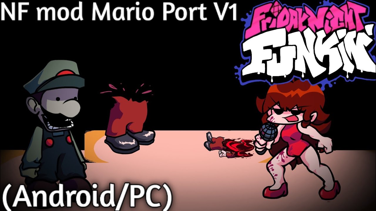 FNF mod Mario Port v1 android Zip - YouTube