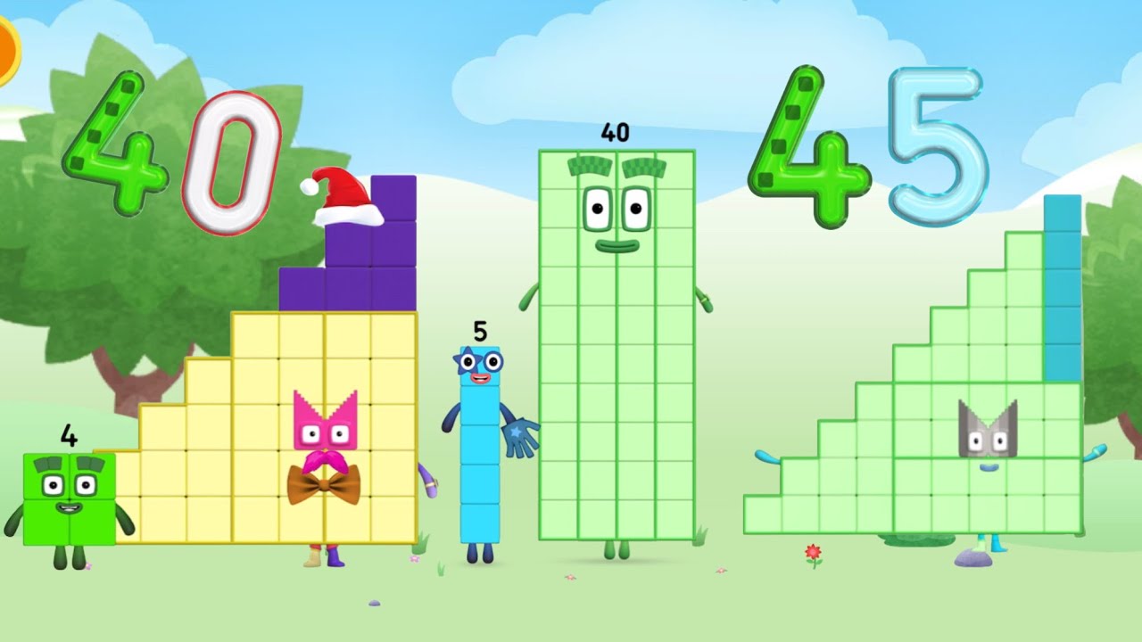 Numberblocks World | Meet Numberblock Forty-Five | Number 40 & 45 ...