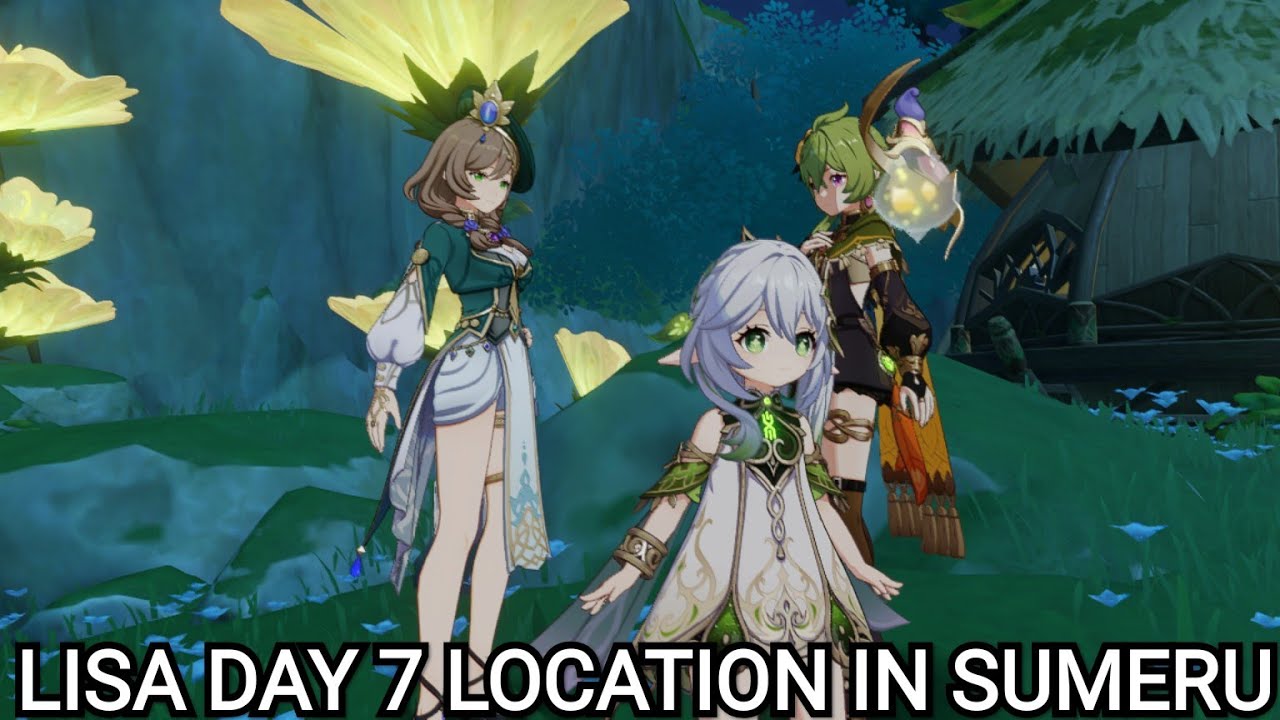 Genshin Impact 3.4 - Lisa in Sumeru Location Day 7 with Collei (Cut ...