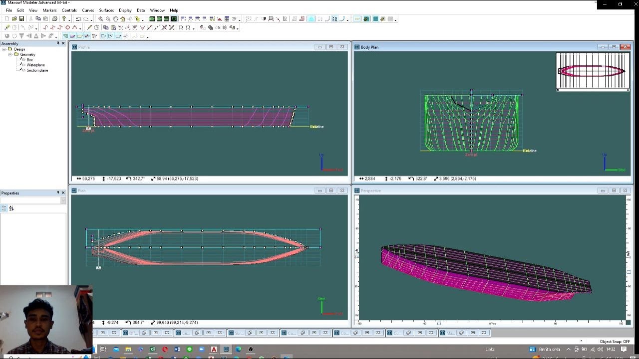 Membuat Hull 3D Kapal Tugas Rancang Menggunakan Software Maxsurf - YouTube