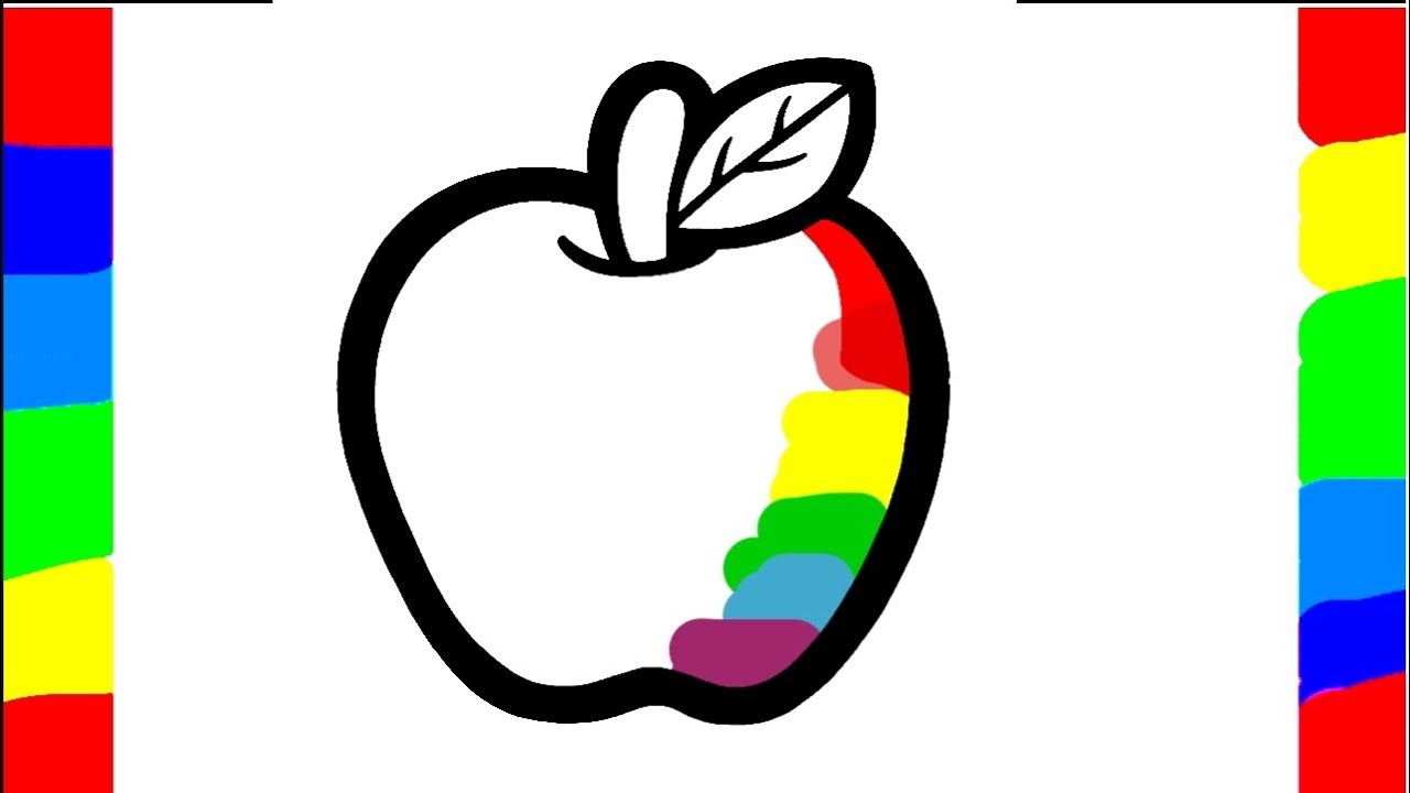 Draw An cute Apple| Apple drawing| How to Draw An Apple step by step ...