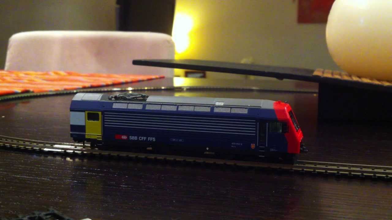 Fleischmann RE450 SBB 7753 with sound N scale - YouTube