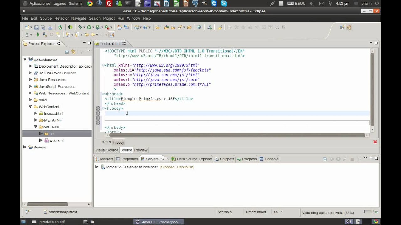 Introducción A Primefaces Jsf 20 Con Eclipse Youtube