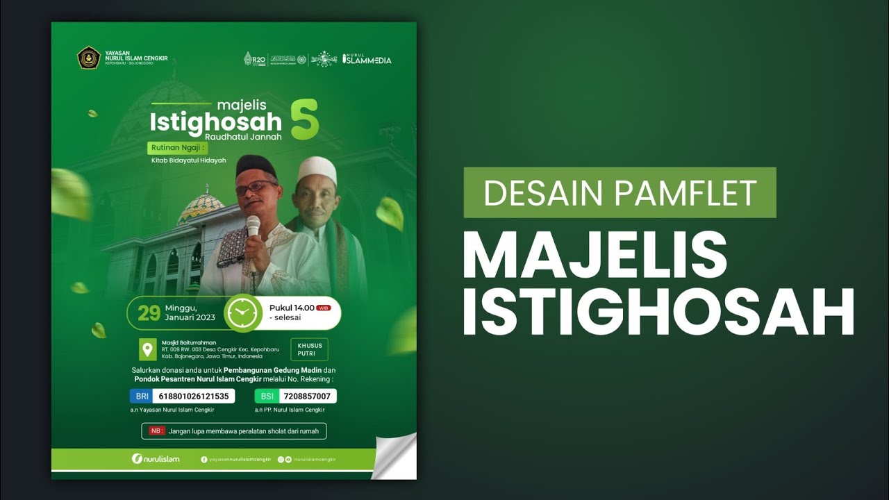 Tutorial Pixellab Desain Pamflet Istighosah I Free Plp Youtube