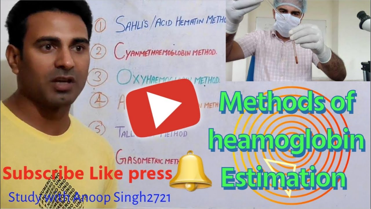 How many types of Method use for Haemoglobin estimation? - YouTube