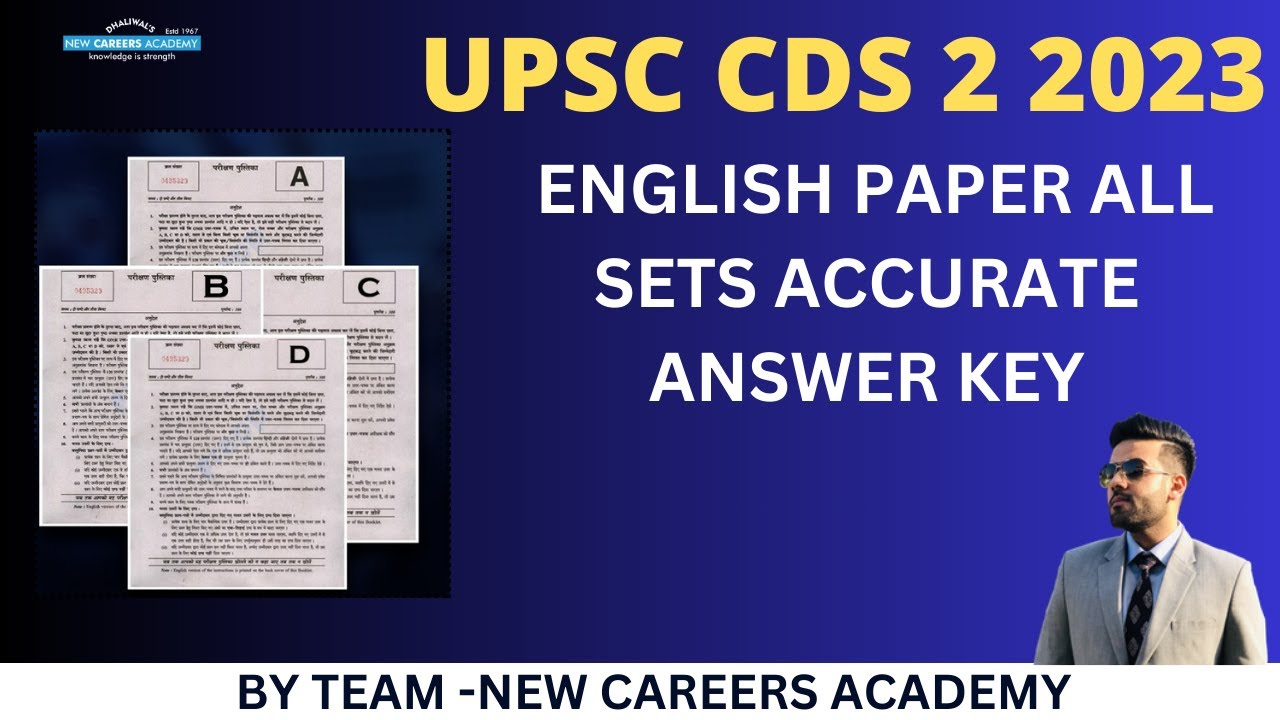 CDS 2 2023 | CDS 2 2023 ENGLISH PAPER ANSWER KEY CDS 2 2023ALL PAPER ...