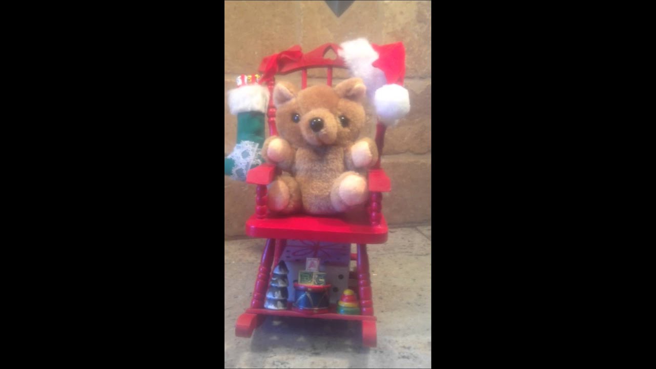 Rocking Chair Teddy Bear Musical Christmas -- Ebay ...