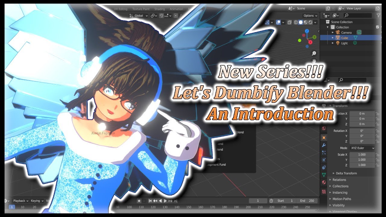 【Snow Angel ENVTuber】Announcement Series: Let's Dumbify Blender!!! For ...