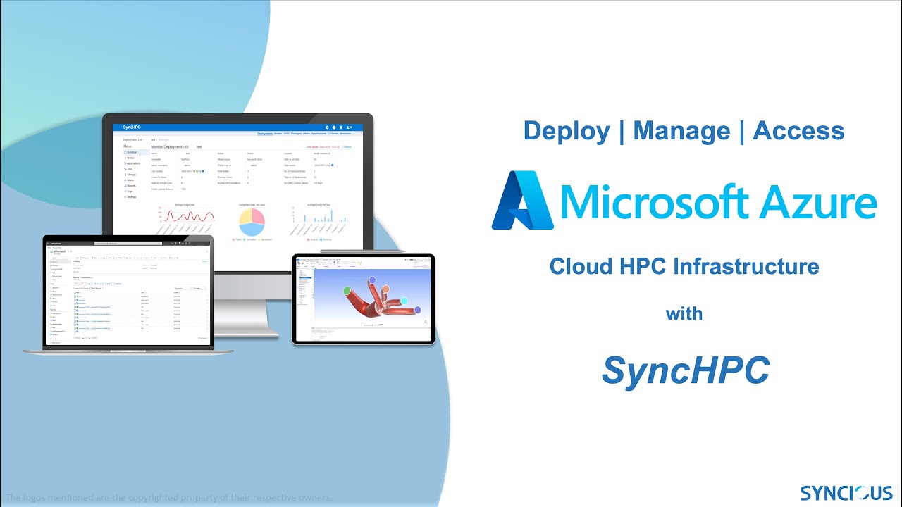 Deploying Microsoft Azure Hpc Cluster Using Synchpc Youtube